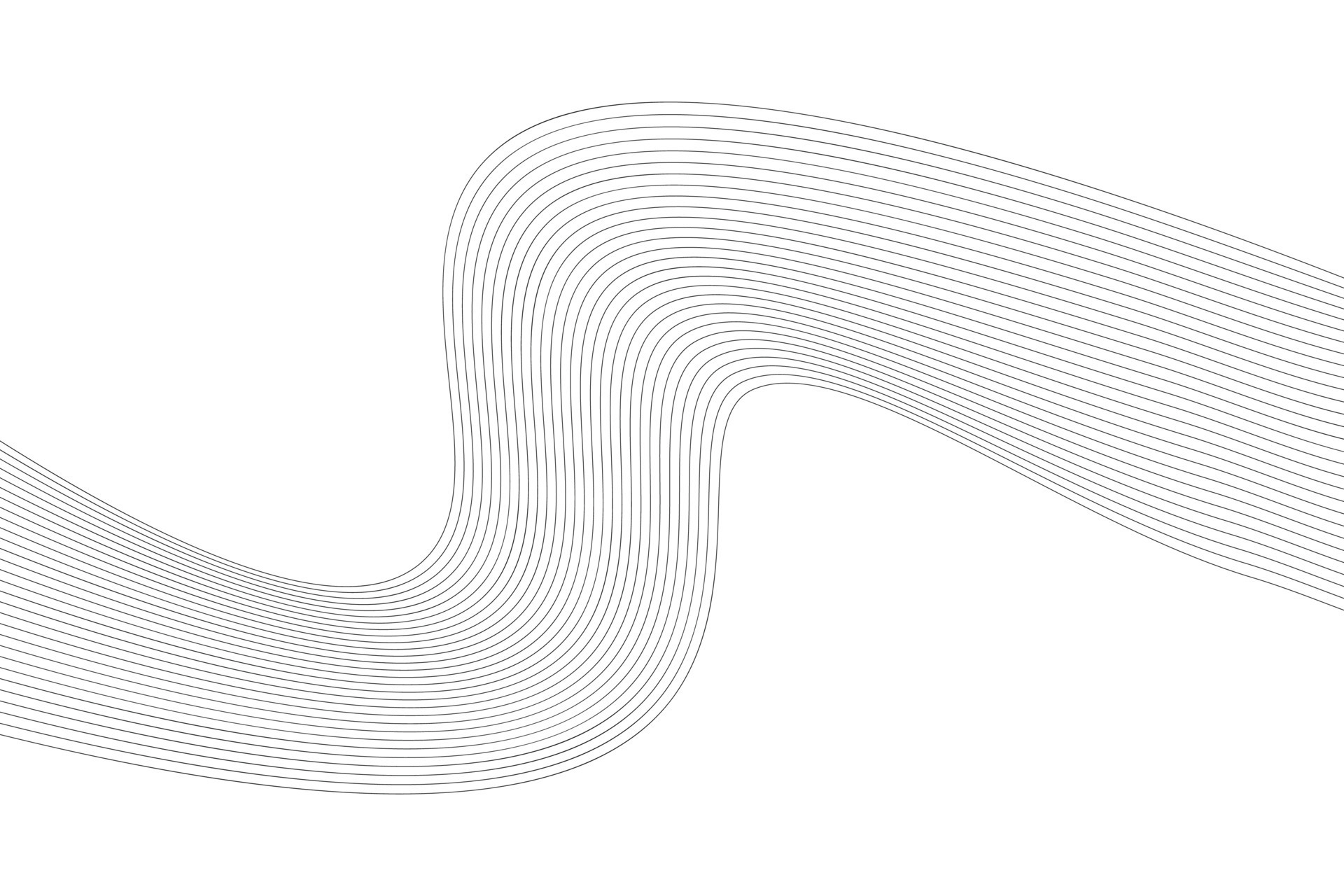 Abstract Line Wave Element White Background Wave Line Element 13374170