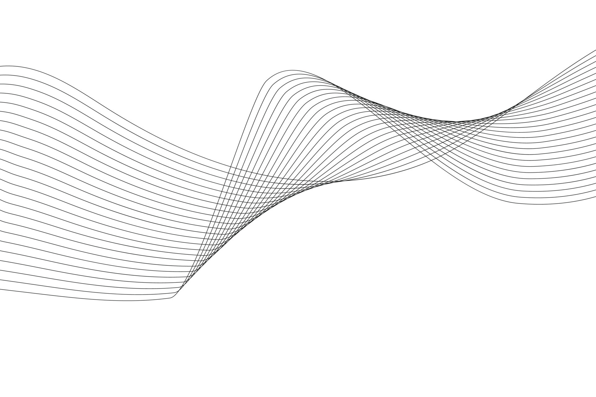 Abstract Line Wave Element White Background Wave Line Element 13374171