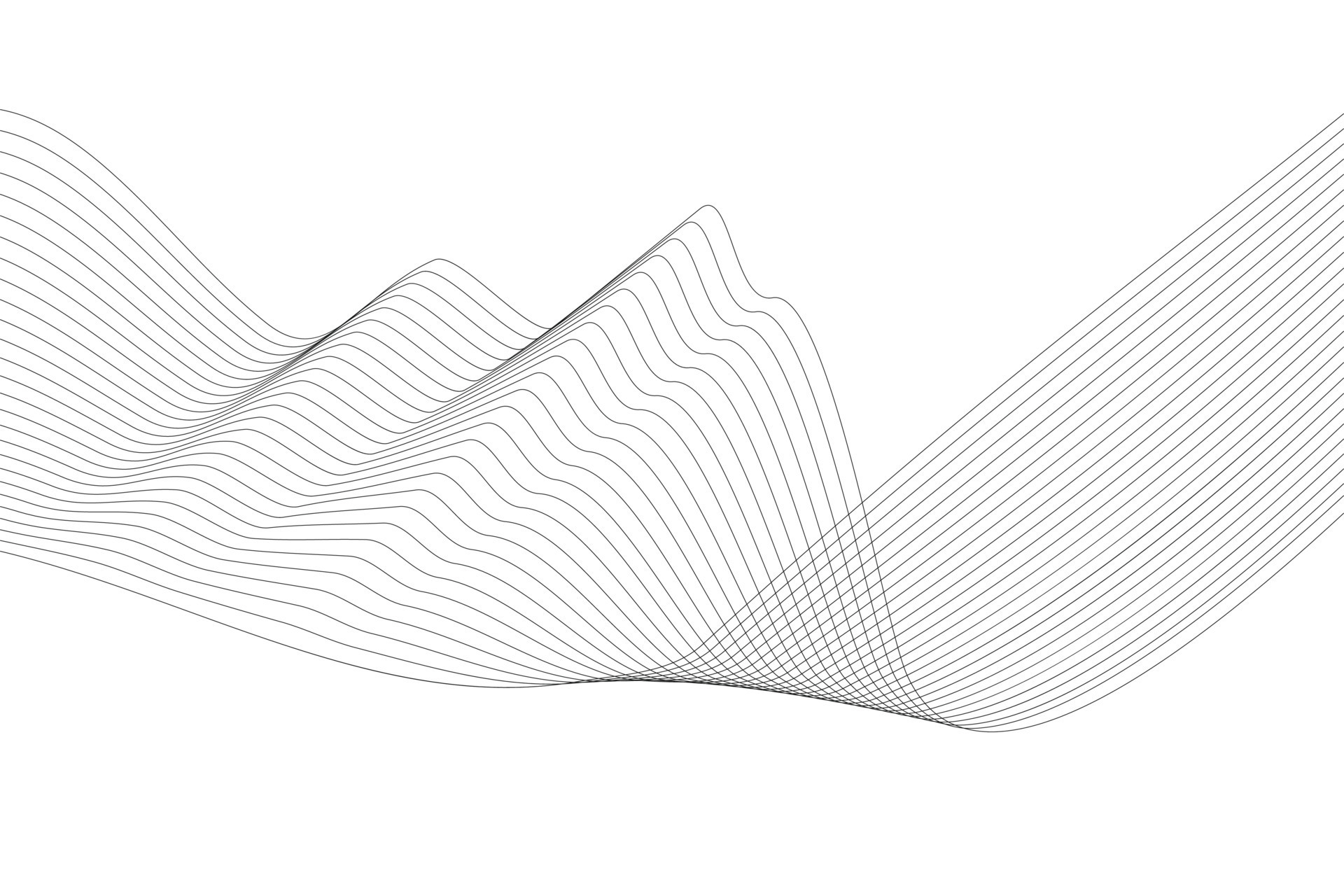 Abstract Line Wave White Background Modern Wavy Line Abstract