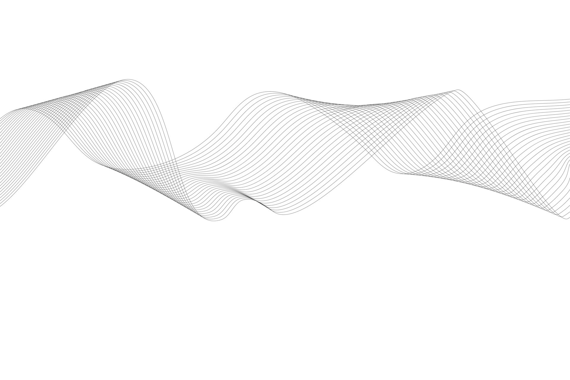 Abstract Line Wave Element White Background Wave Line Element 13374205