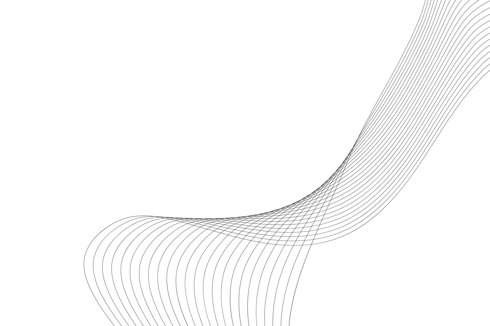 Abstract Line Wave Element White Background Wave Line Element 13374210