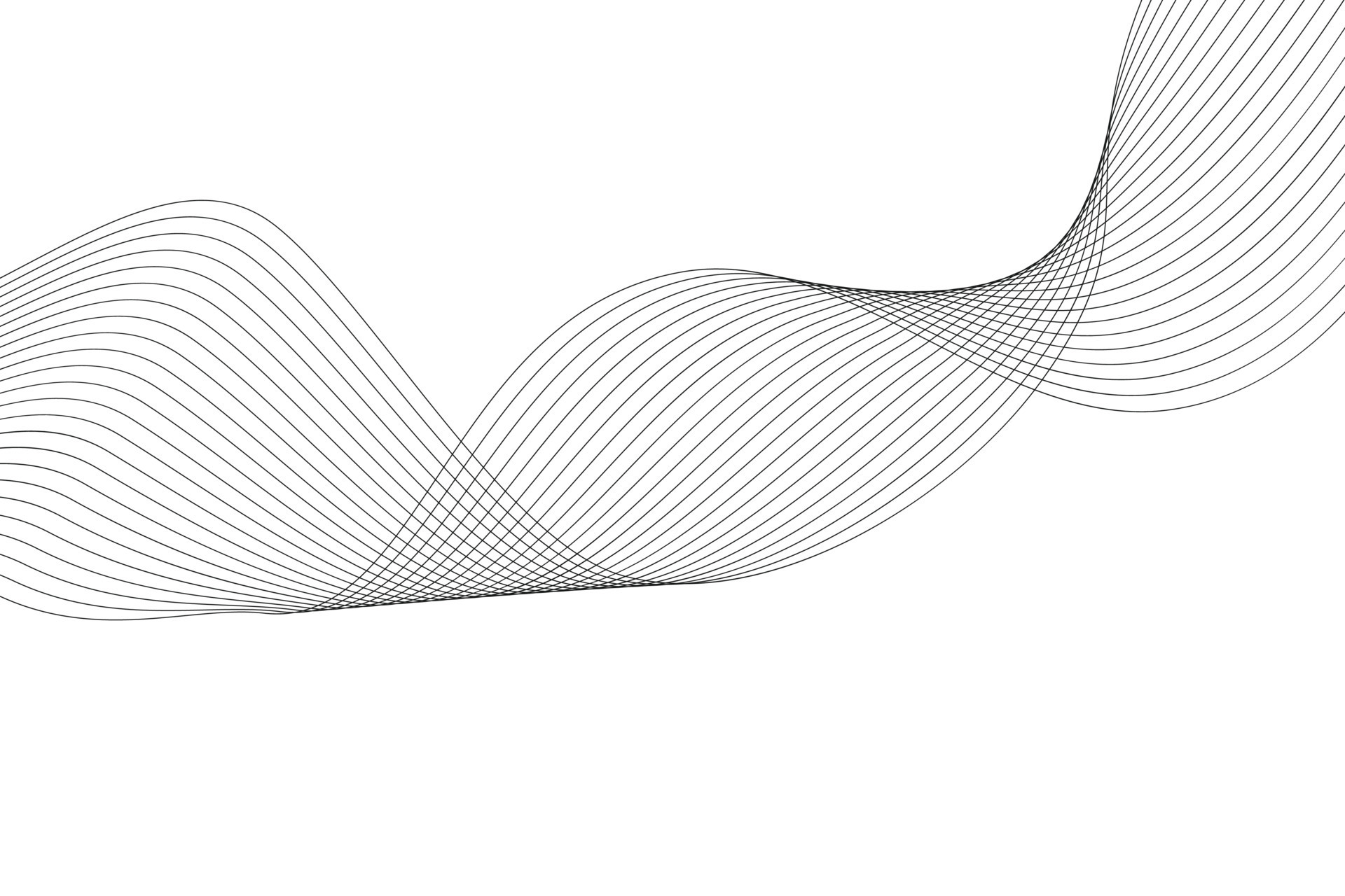 Abstract Line Wave White Background Modern Wavy Line Abstract