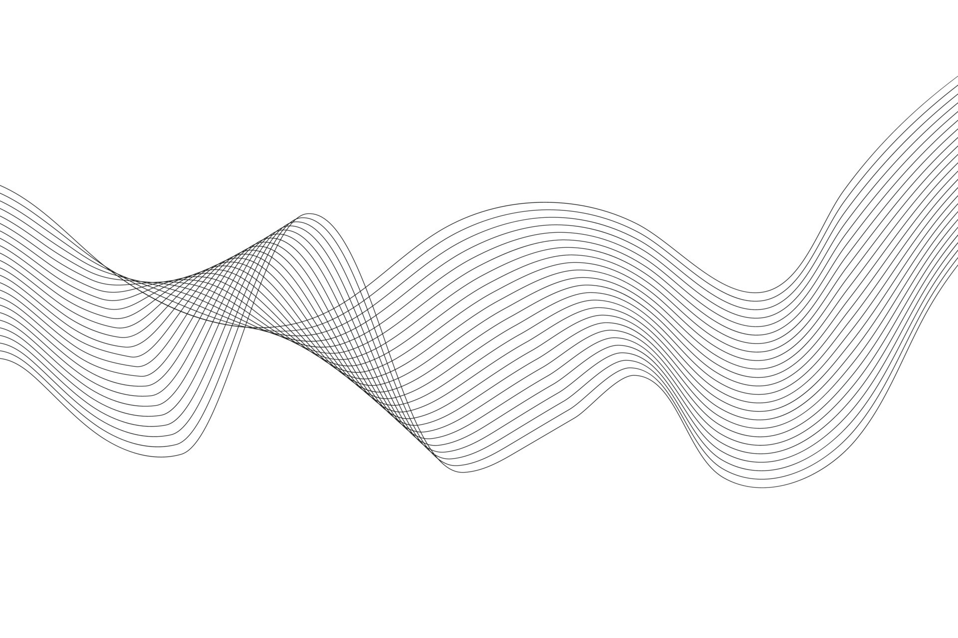 Abstract Line Wave White Background Modern Wavy Line Abstract