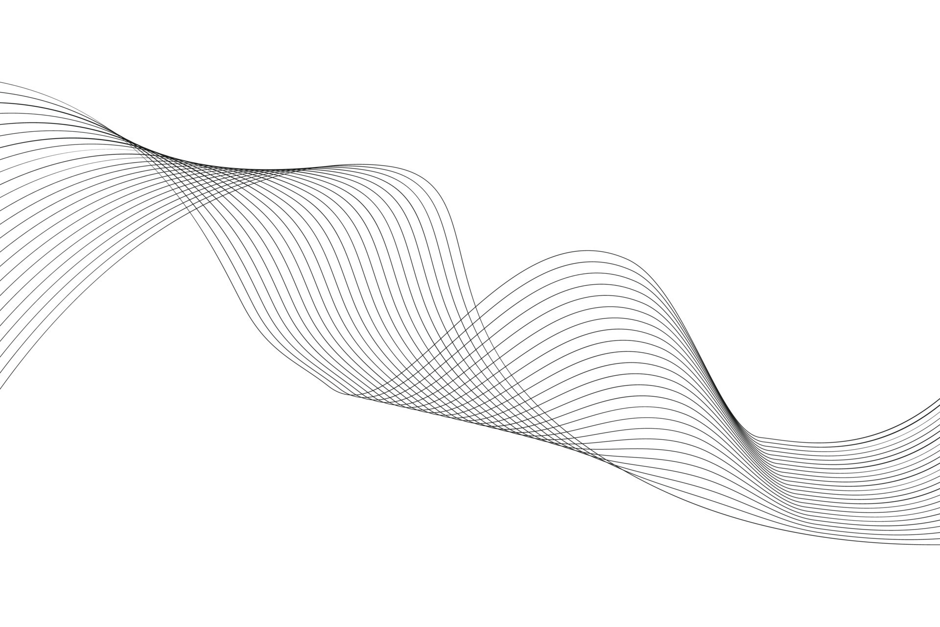 Abstract Line Wave Element White Background Wave Line Element 13374301