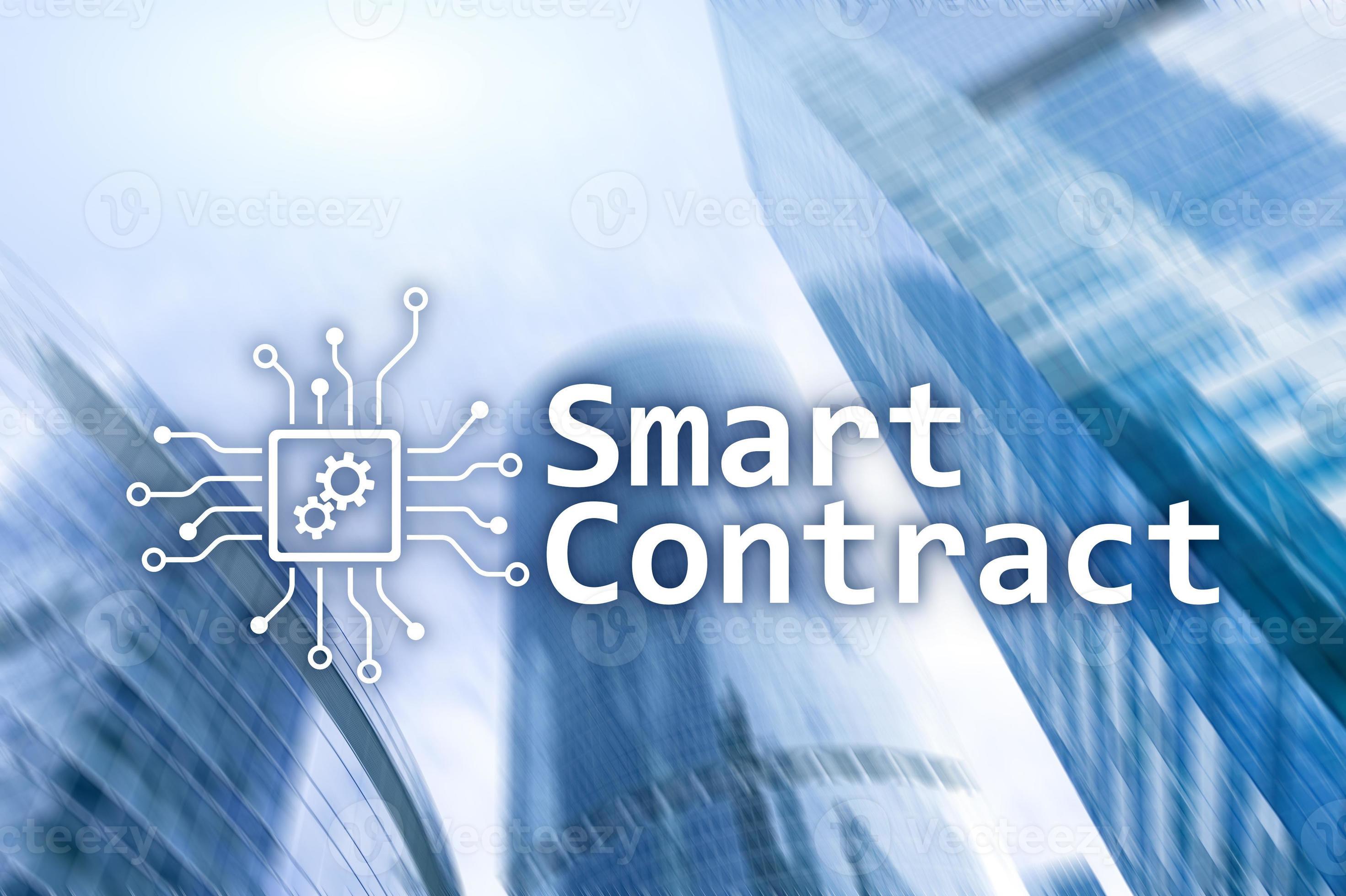 Smart contract, blockchain technology in business, finance hi-tech ...