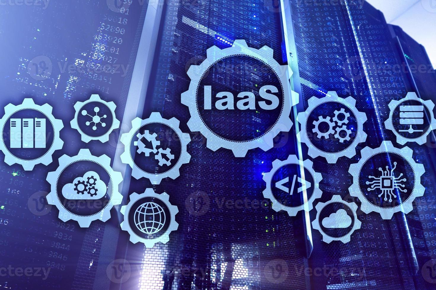IaaS, Infrastructure as a Service. Online Internet and networking ...