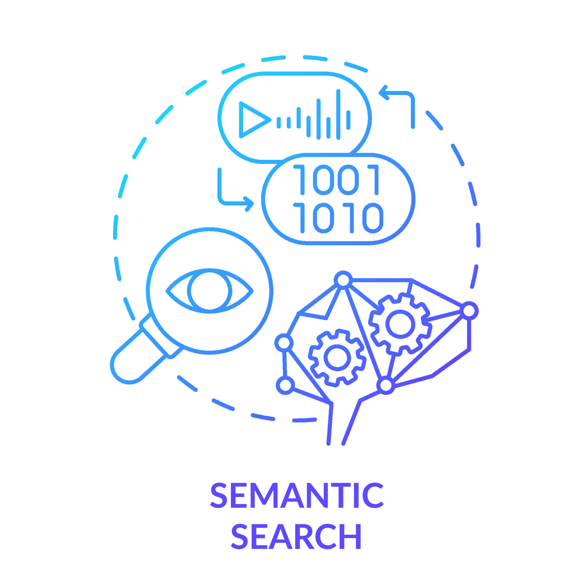 Semantic search blue gradient concept icon. Relevant and appropriate ... Semantic search blue gradient concept icon. Relevant and appropriate ...