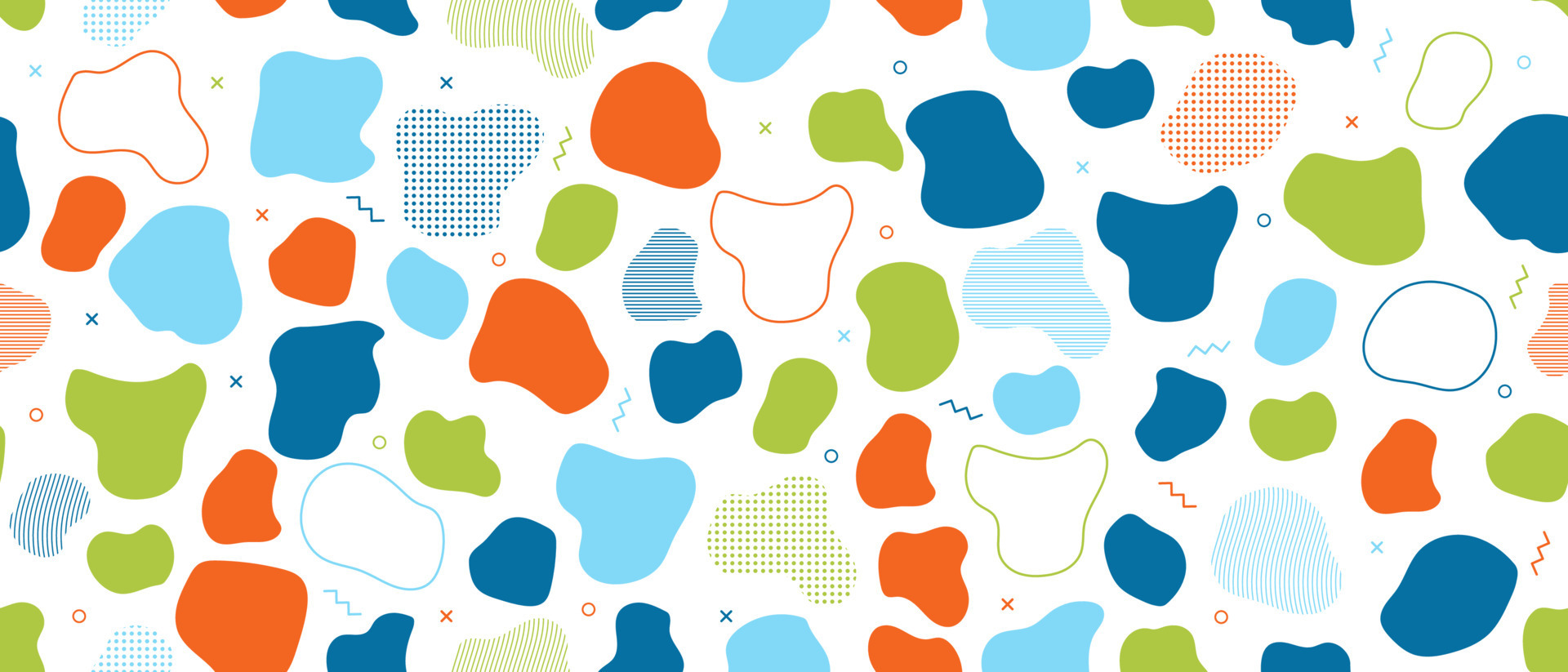 Abstract Blob Seamless Pattern Abstract Blotch Shape Liquid Shape