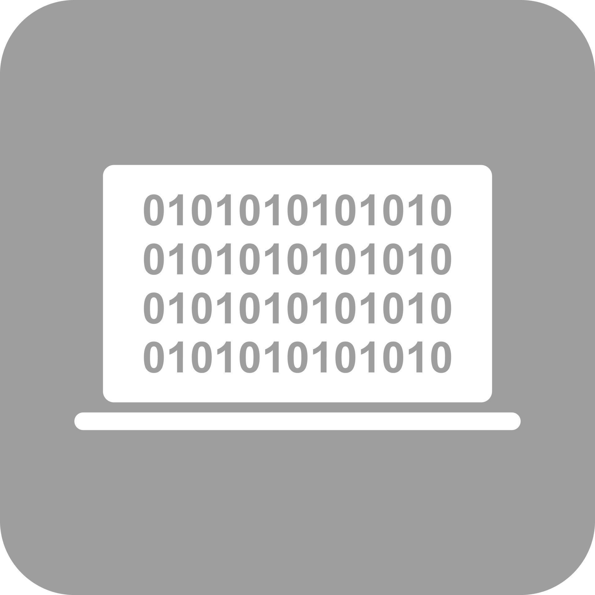 Computer Binary Code Glyph Round Background Icon 13378985 Vector Art at ...