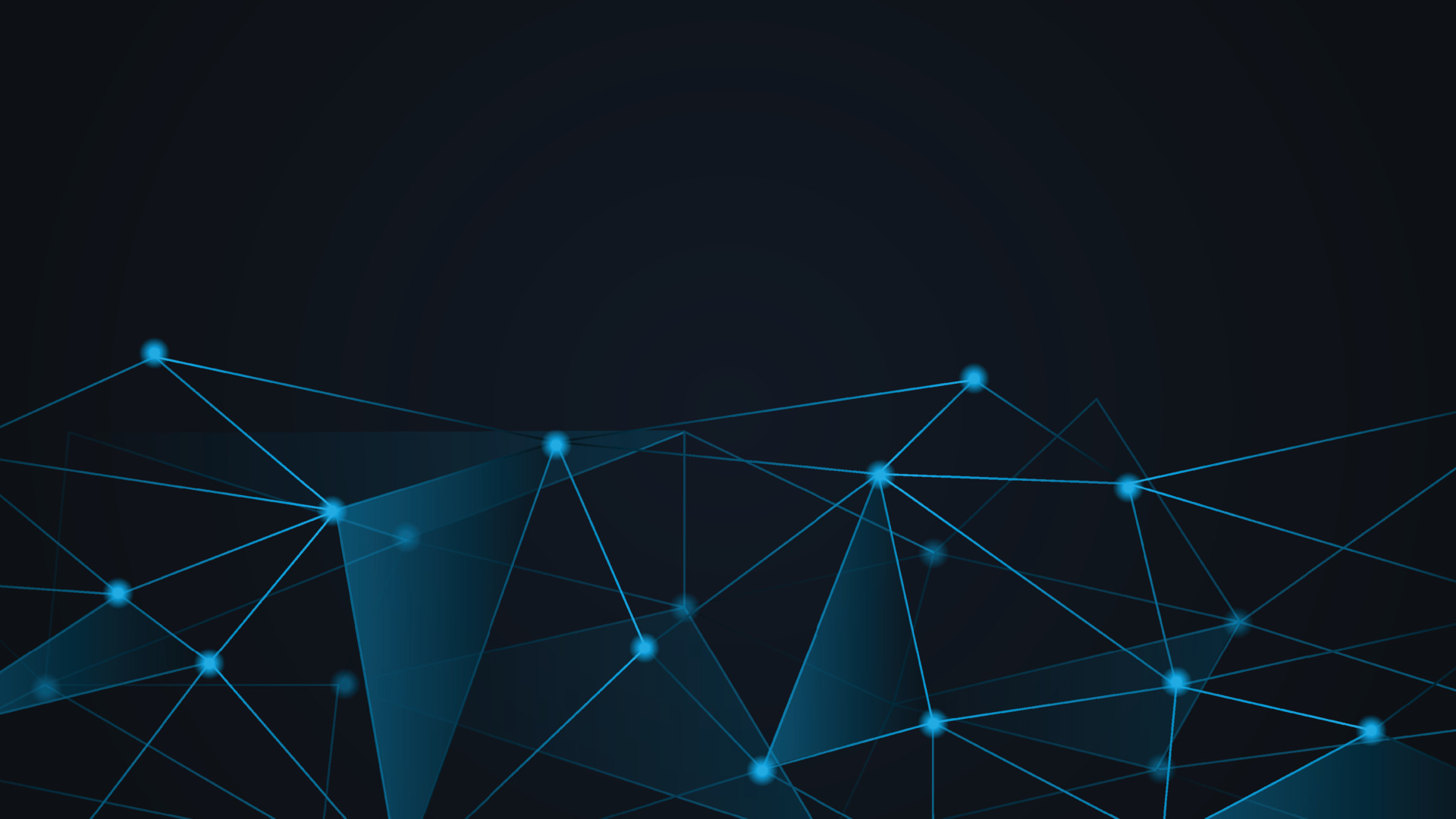 Global network connection, digital technology and communication concept. Blue polygon template ...