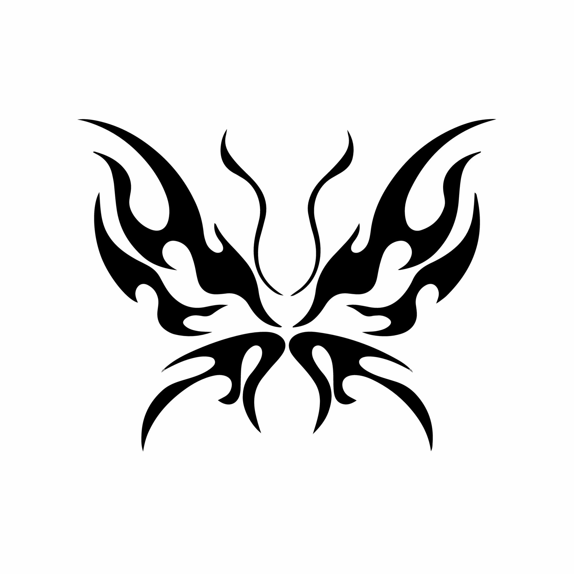 Tribal Butterfly Logo Symbol. Stencil Design. Tattoo Vector ... Tribal Butterfly Logo Symbol. Stencil Design. Tattoo Vector ...
