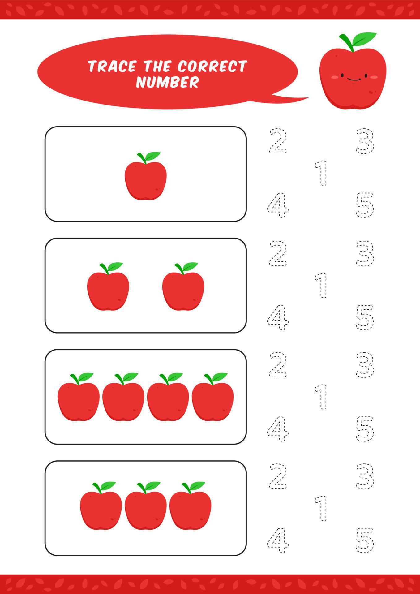 preschool counting learn worksheet tracing writing number activity ...