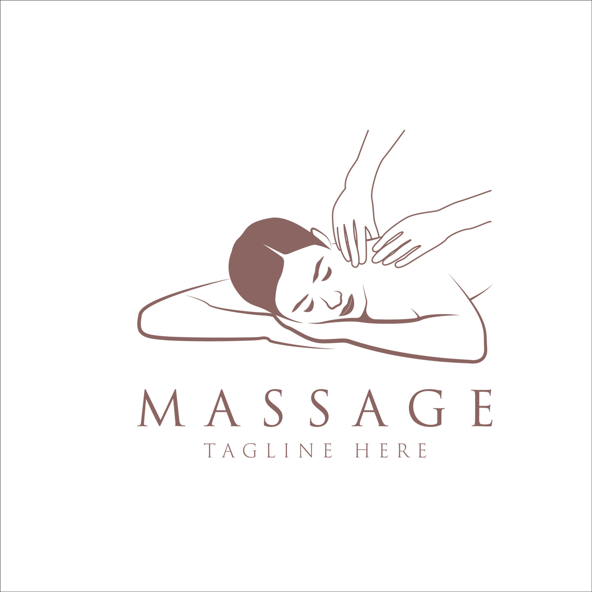 Body Massage Logo Vector Illustration 13386857 Vector Art At Vecteezy
