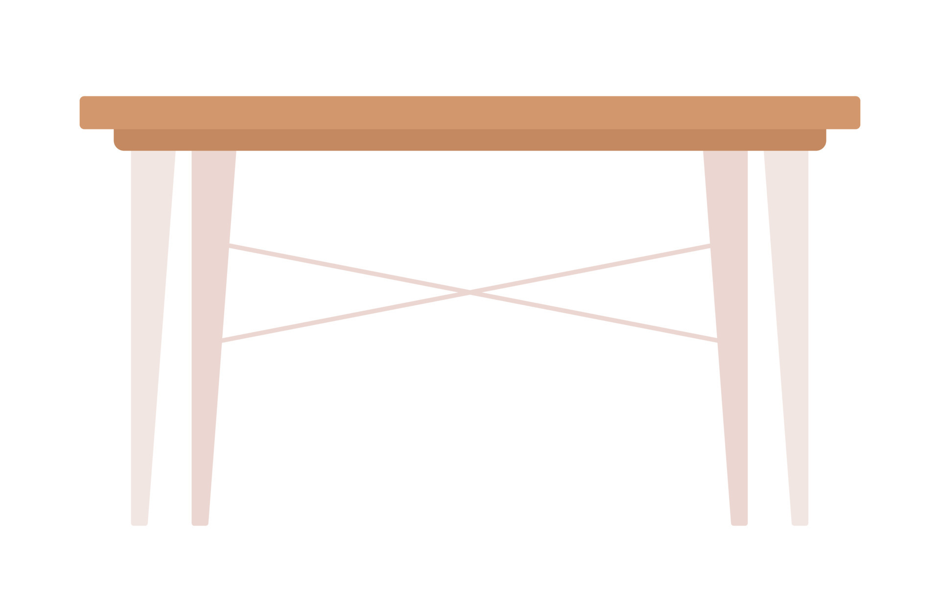 Empty Desk Semi Flat Color Vector Object Table At Workplace Editable Element Full Sized Item