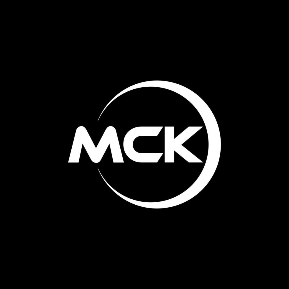 diseño del logotipo de la letra mck en la ilustración. logotipo vectorial, diseños de caligrafía ...