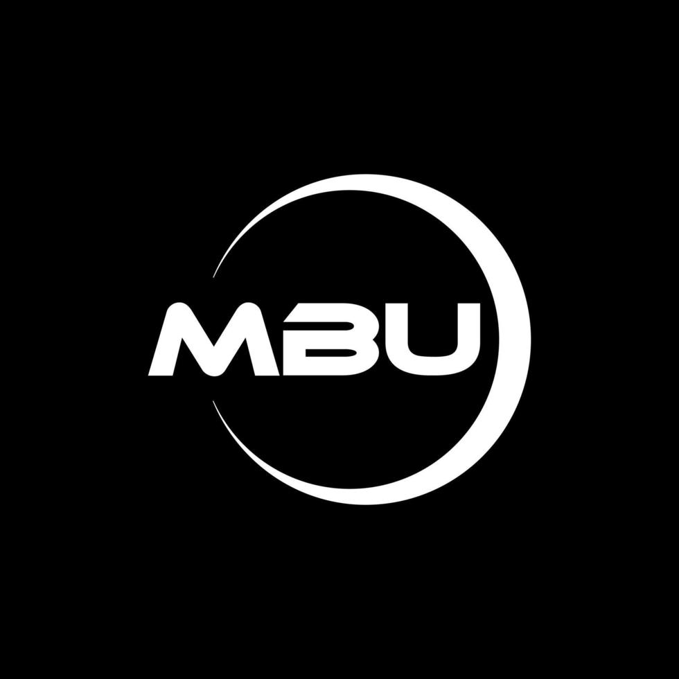 diseño de logotipo de letra mbu en ilustración. logotipo vectorial, diseños de caligrafía para ...