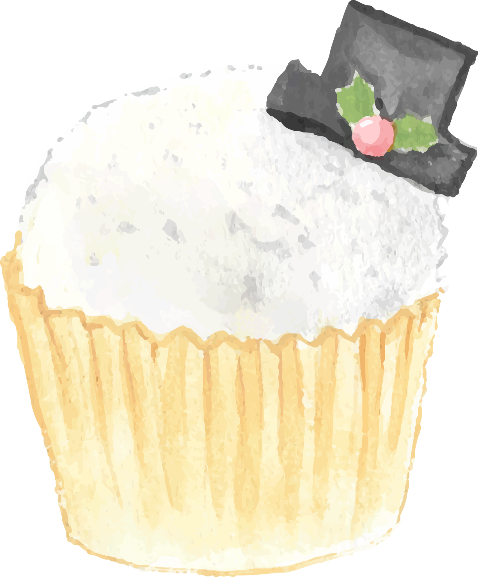 watercolor Christmas cupcakes 13390878 PNG