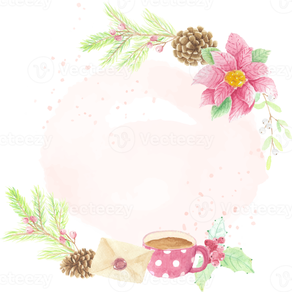 Watercolor Christmas Poinsettia Flower Bouquet 13390909 Png