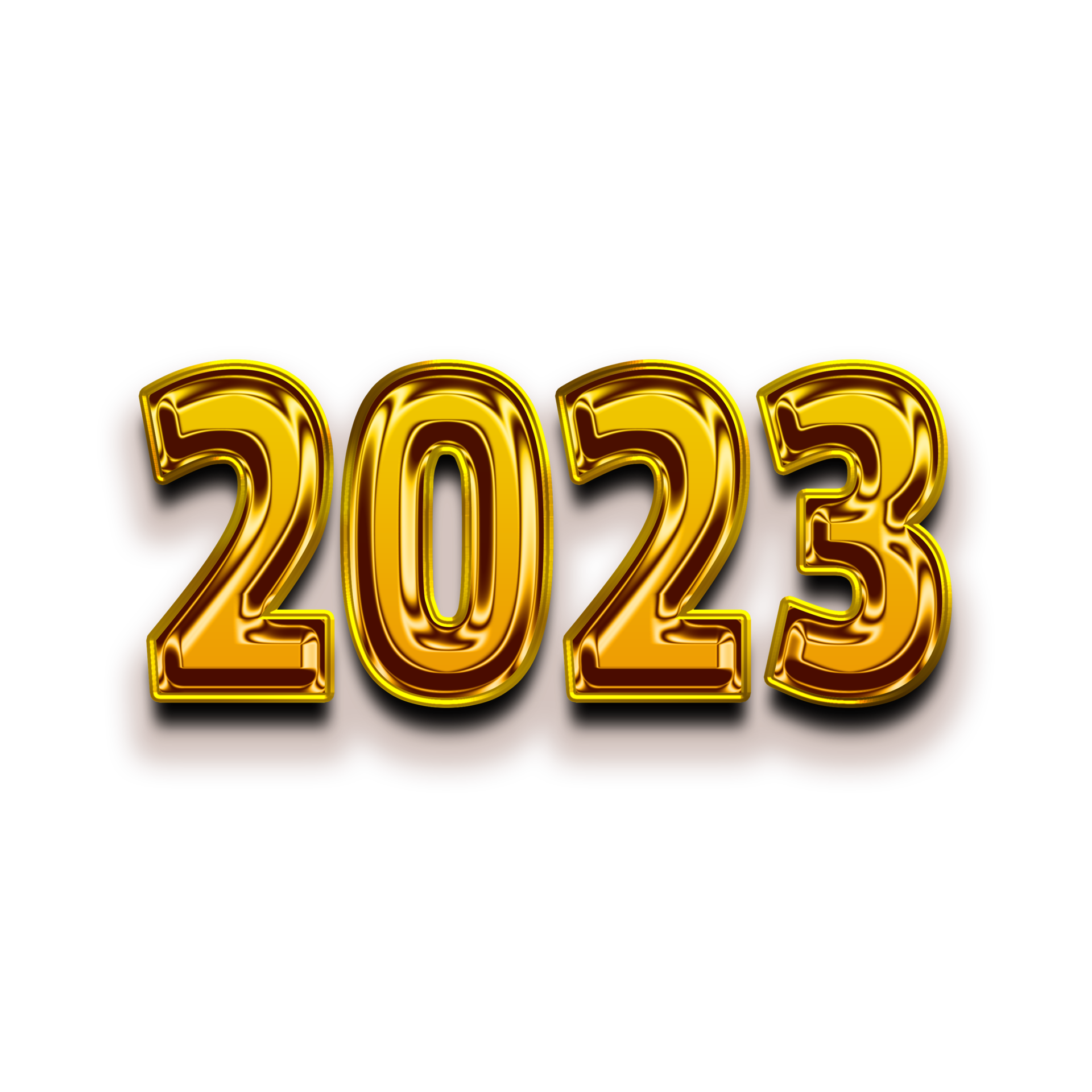 happy new year 2023 gold 3d 13391152 PNG