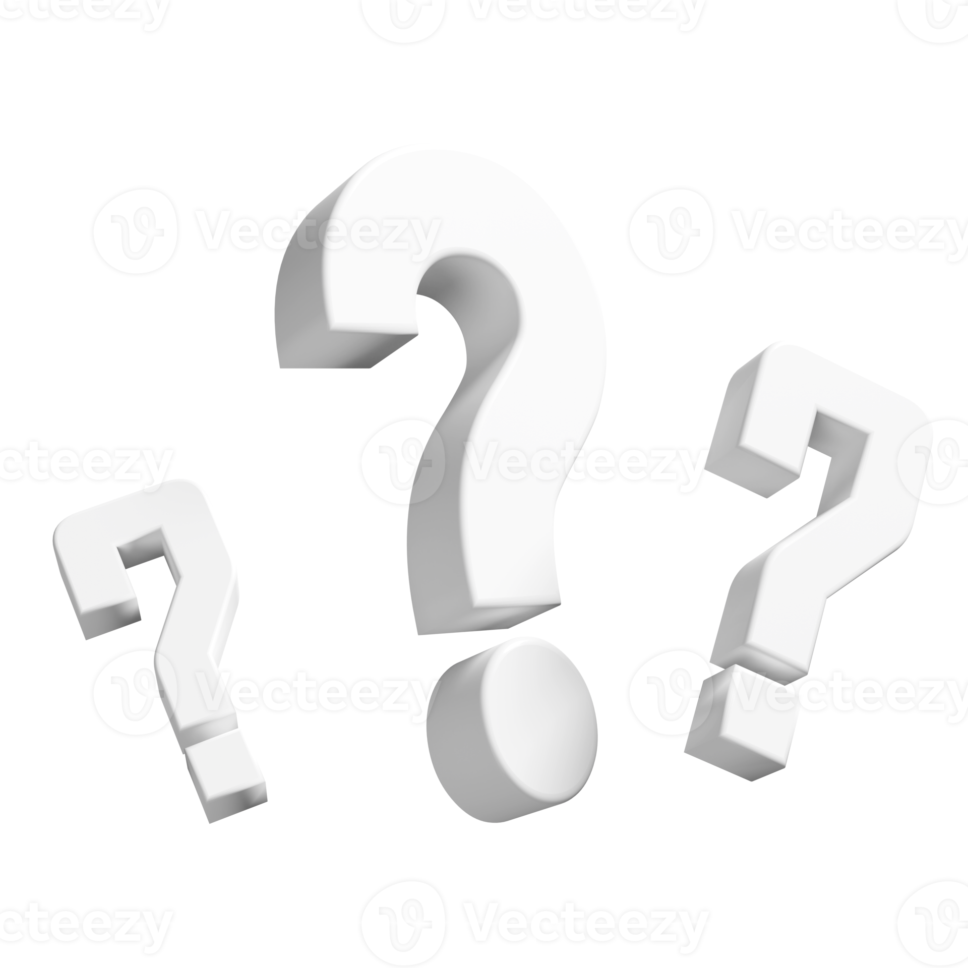 3d White Question Mark Symbol Icon Isolated Faq Or Frequently Asked Questions Minimal Concept