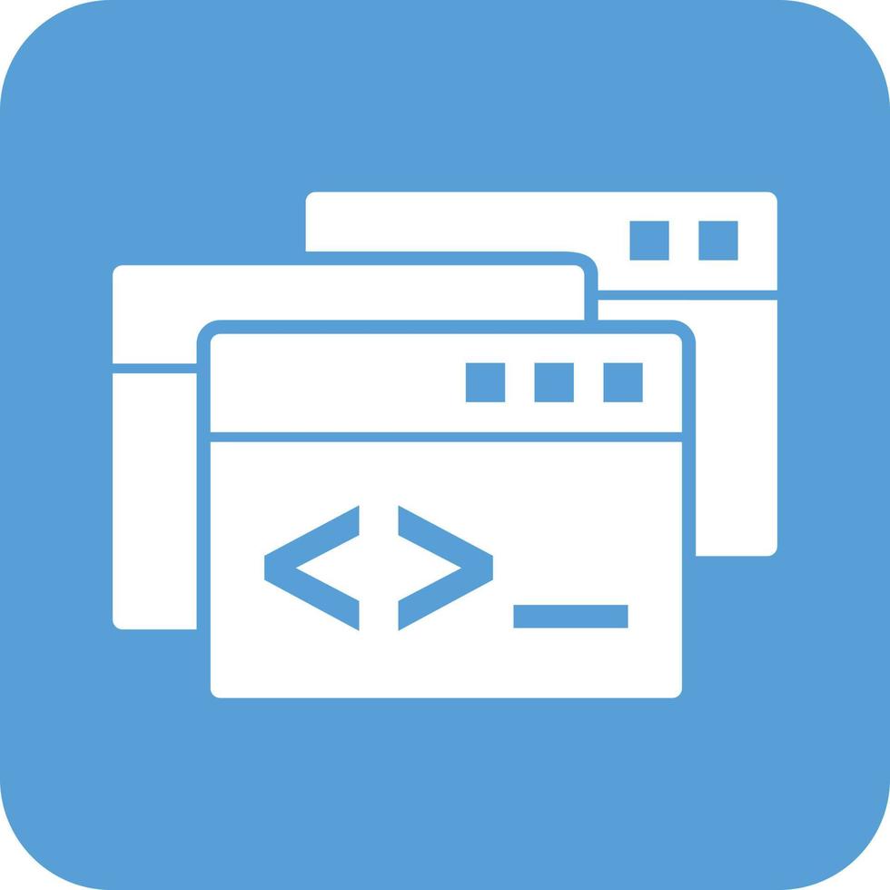 Programming Windows Glyph Round Background Icon 13392937 Vector Art at ...