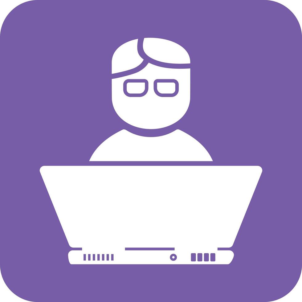 Software Developer Glyph Round Background Icon 13393382 Vector Art at ...