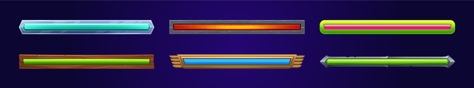Game progress bars, cartoon vector ui elements set 13396358 Vector Art ... Game progress bars, cartoon vector ui elements set 13396358 Vector Art ...