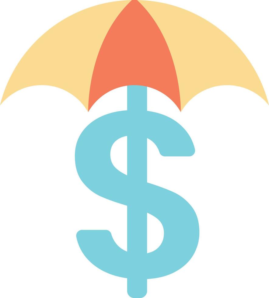 money and umbrella illustration in minimal style 13396824 Vector Art at ...