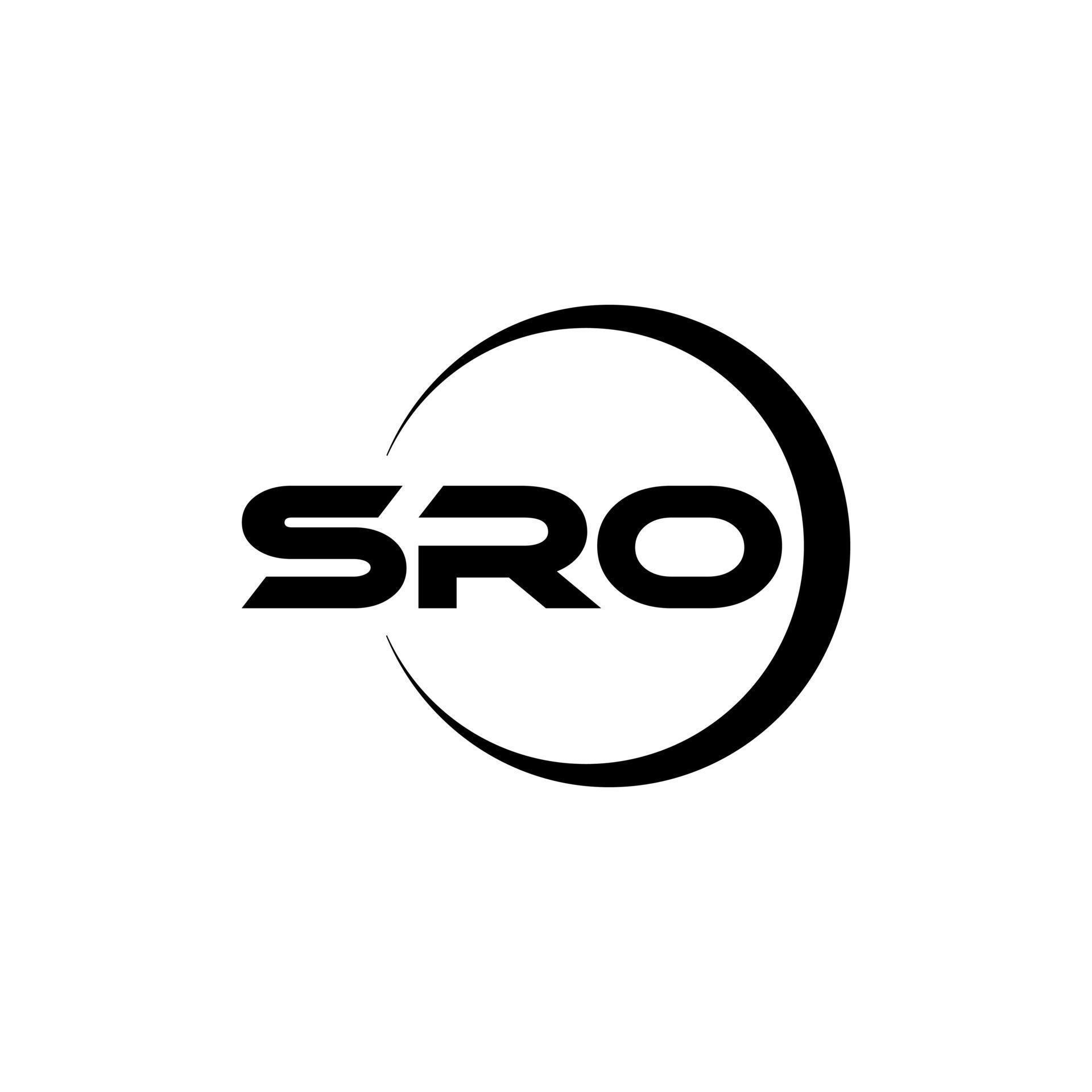 SRO letter logo design with white background in illustrator. Vector logo, calligraphy designs ...