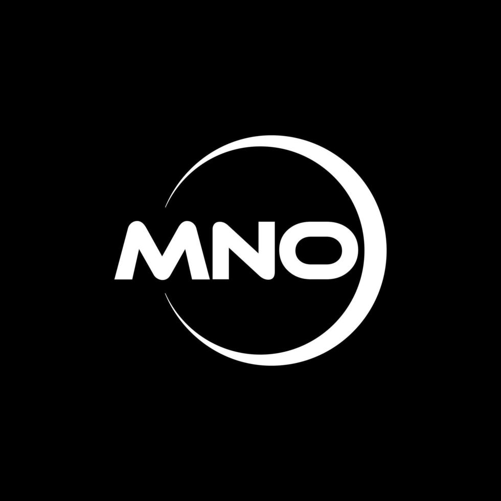 diseño del logotipo de la letra mno en la ilustración. logotipo vectorial, diseños de caligrafía ...