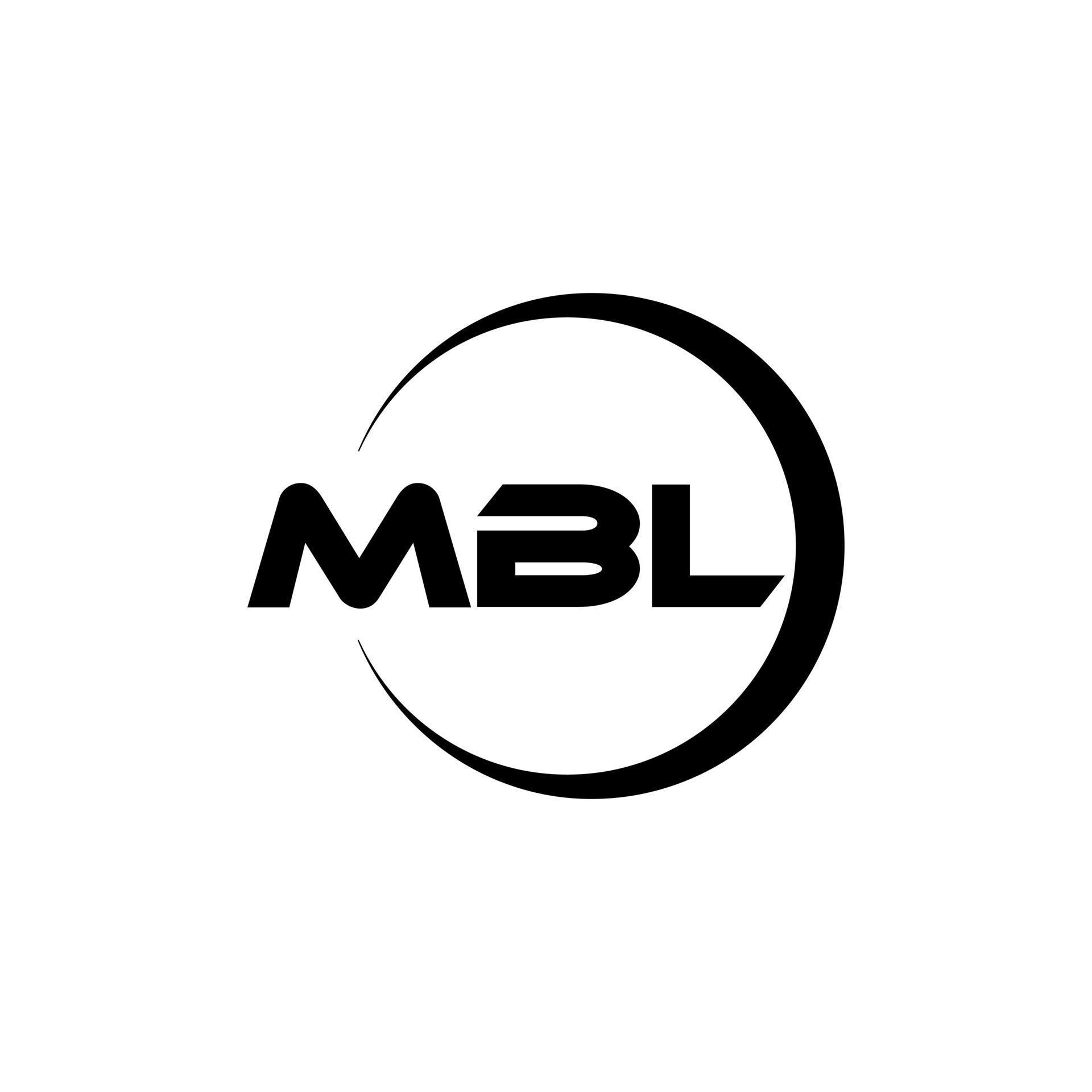 MBL letter logo design in illustration. Vector logo, calligraphy designs for logo, Poster ...
