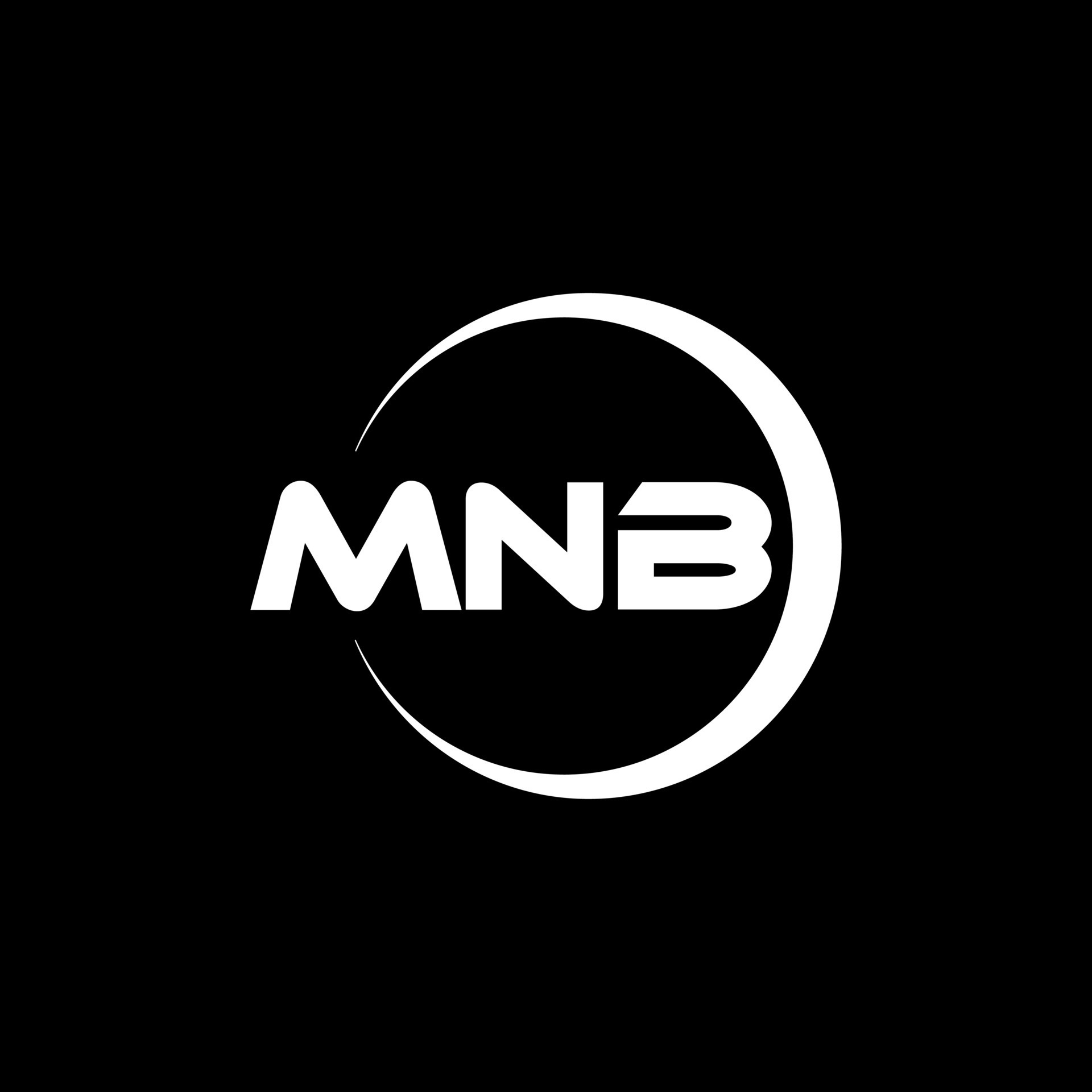 MNB letter logo design in illustration. Vector logo, calligraphy designs for logo, Poster ...