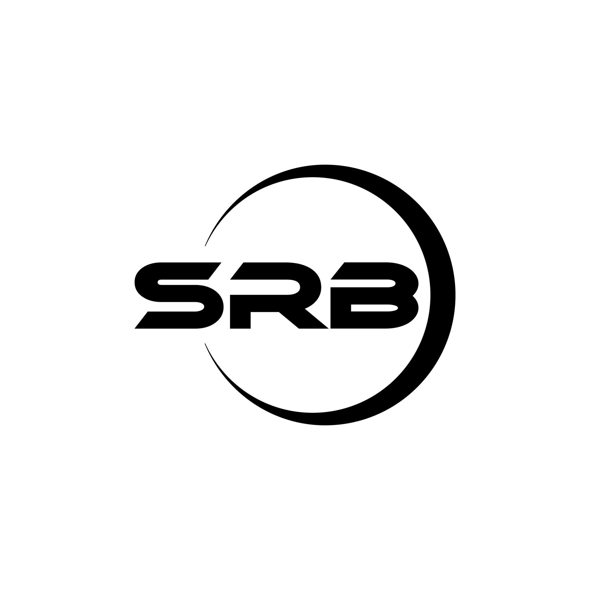 diseño de logotipo de letra srb con fondo blanco en illustrator. logotipo vectorial, diseños de ...