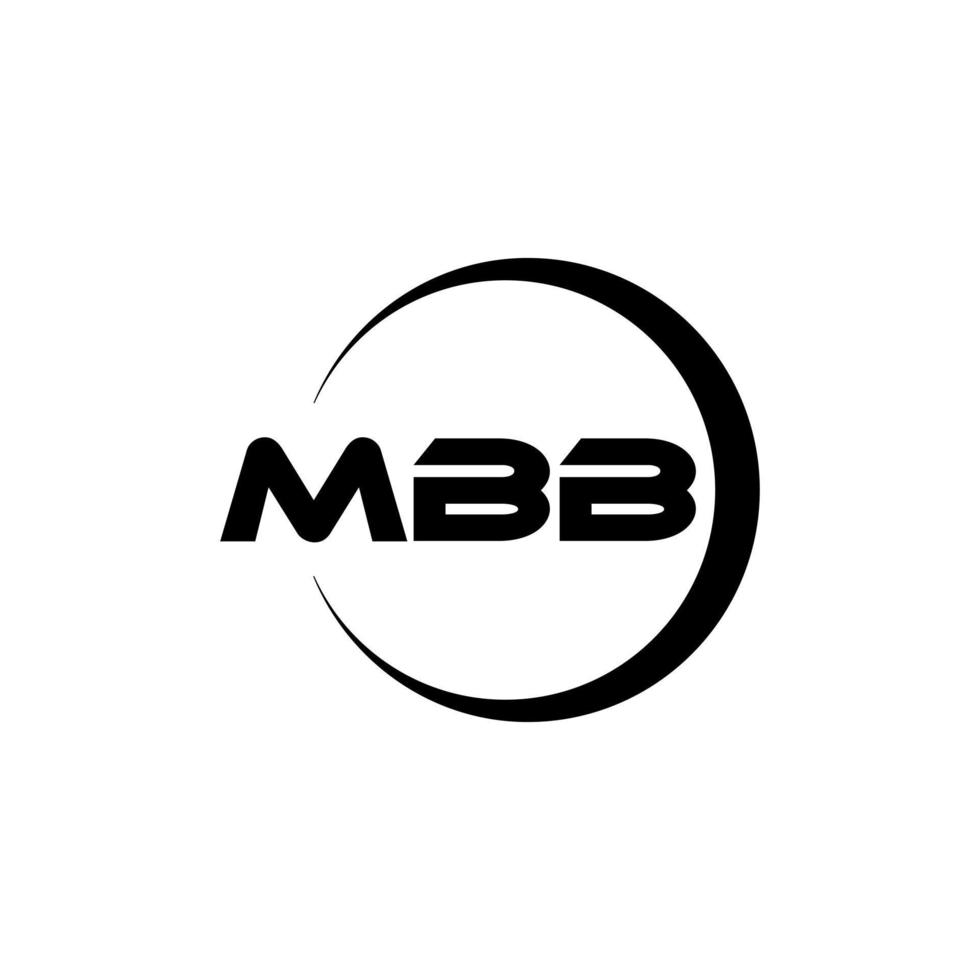 Mbb Letter Logo Design In Illustration Vector Logo Calligraphy