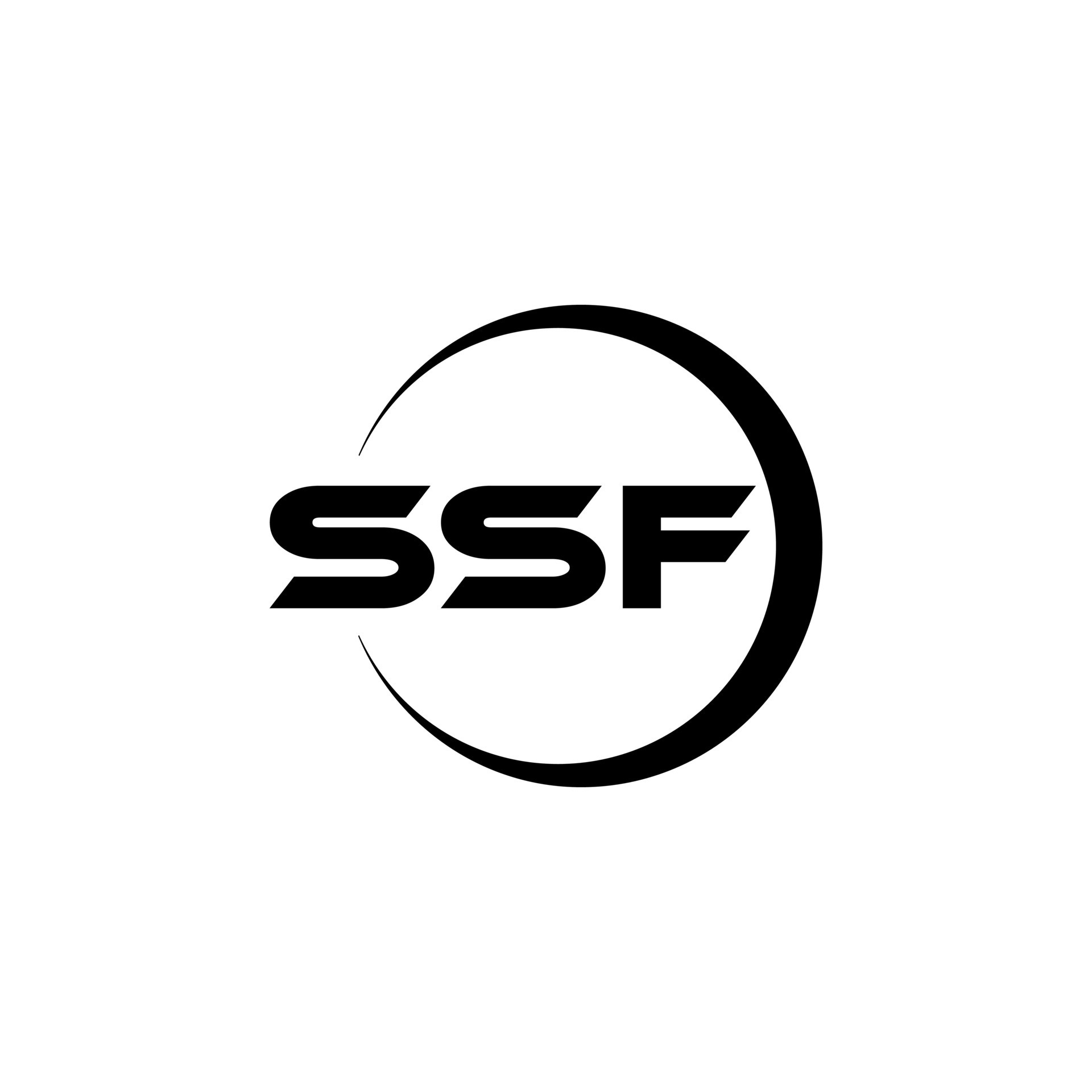 SSF letter logo design with white background in illustrator. Vector logo, calligraphy designs ...