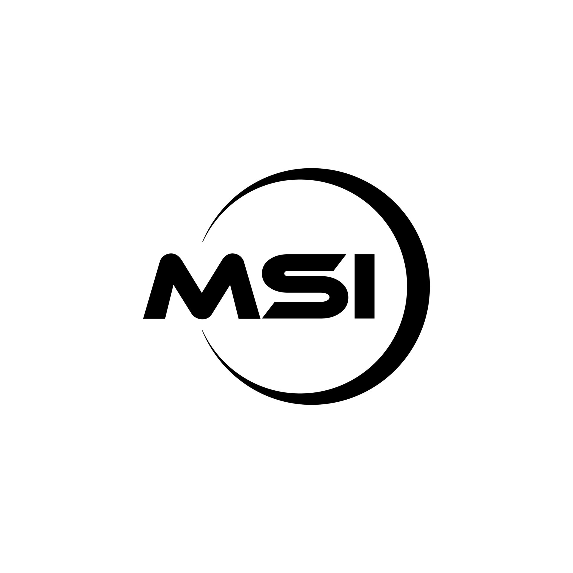 diseño de logotipo de letra msi en ilustración. logotipo vectorial, diseños de caligrafía para ...