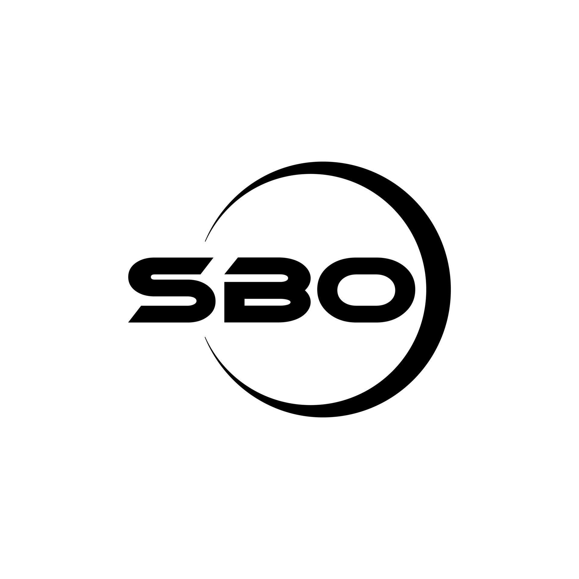 diseño de logotipo de letra sbo con fondo blanco en illustrator. logotipo vectorial, diseños de ...