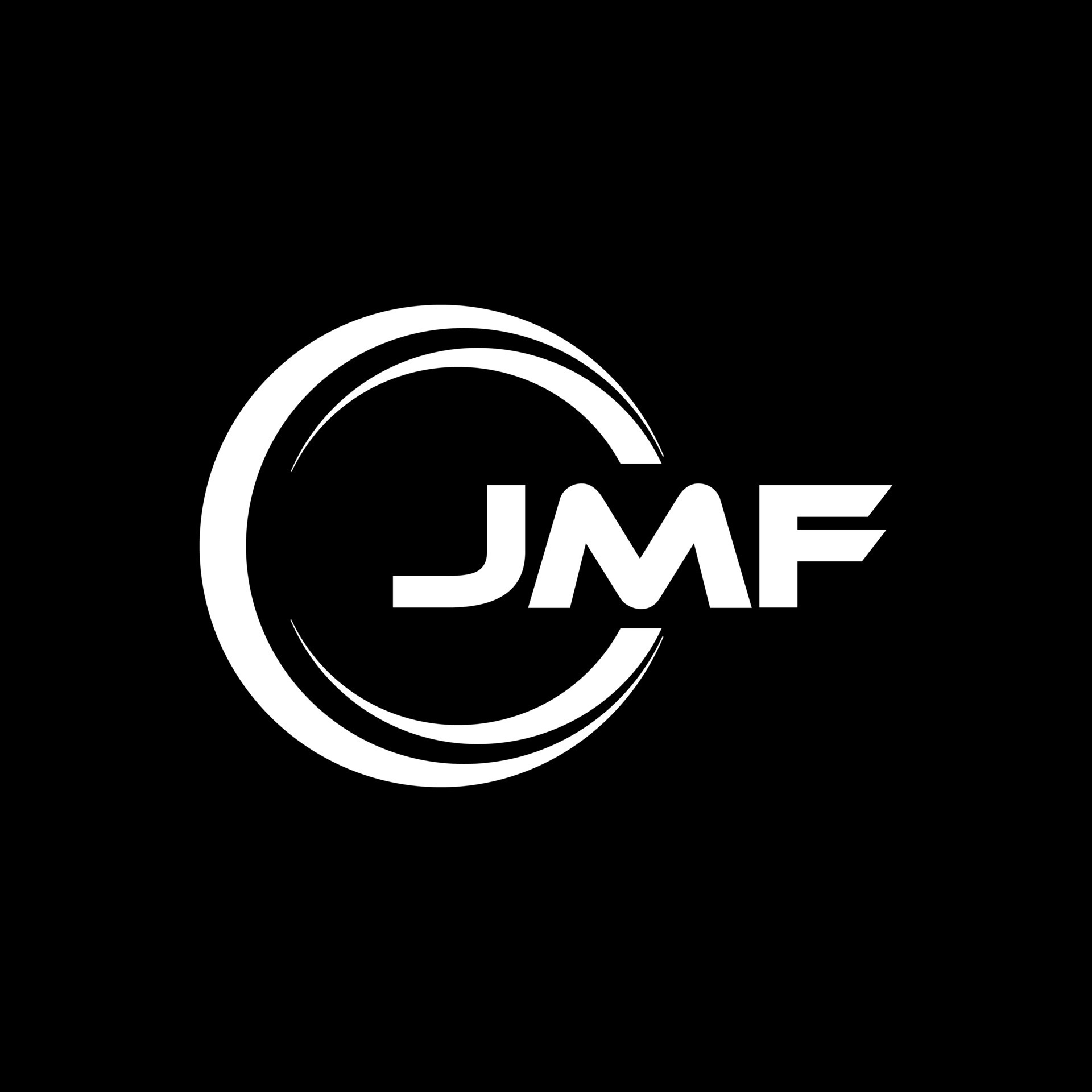diseño del logotipo de la letra jmf en la ilustración. logotipo vectorial, diseños de caligrafía ...