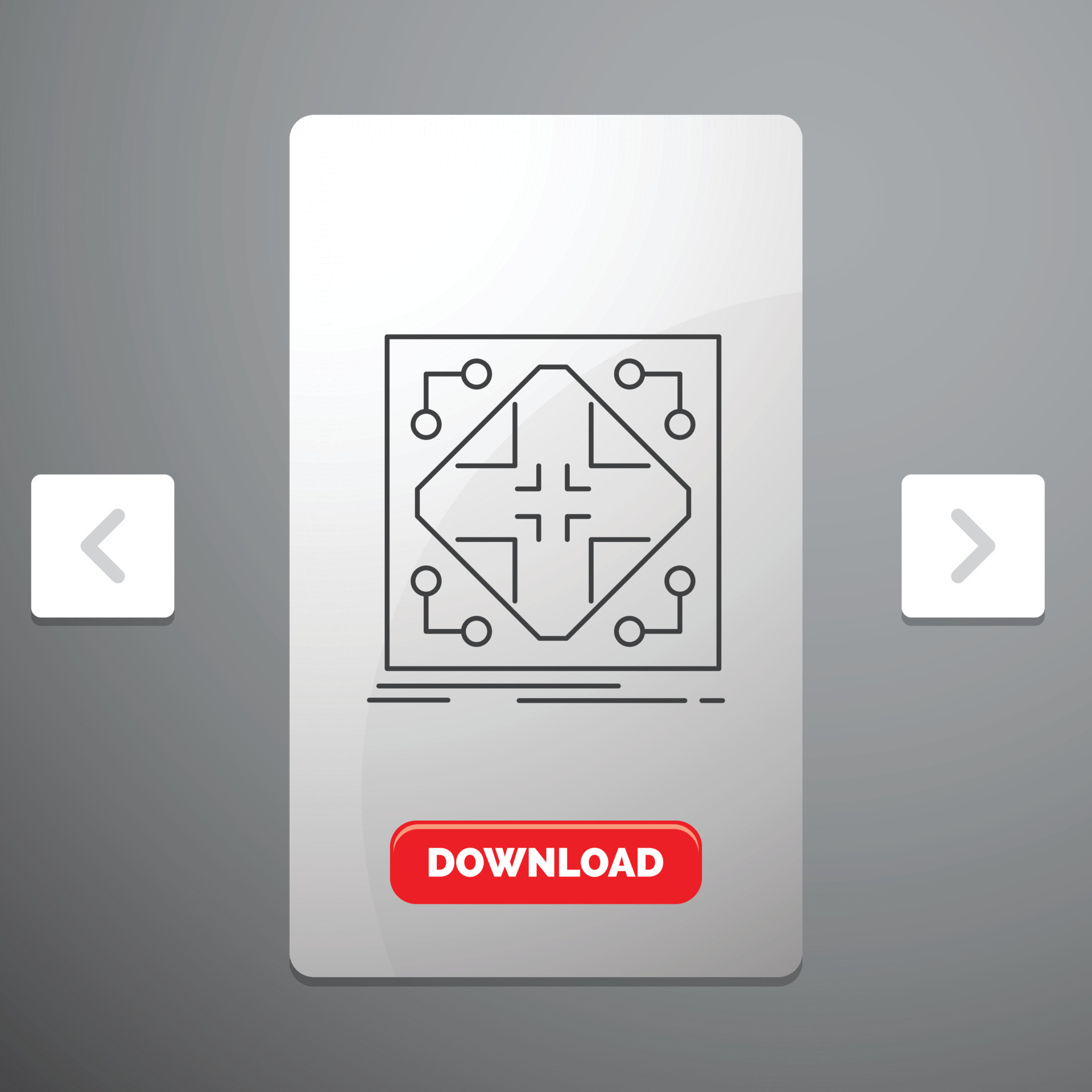 Data Infrastructure Network Matrix Grid Line Icon 13398540 Vector