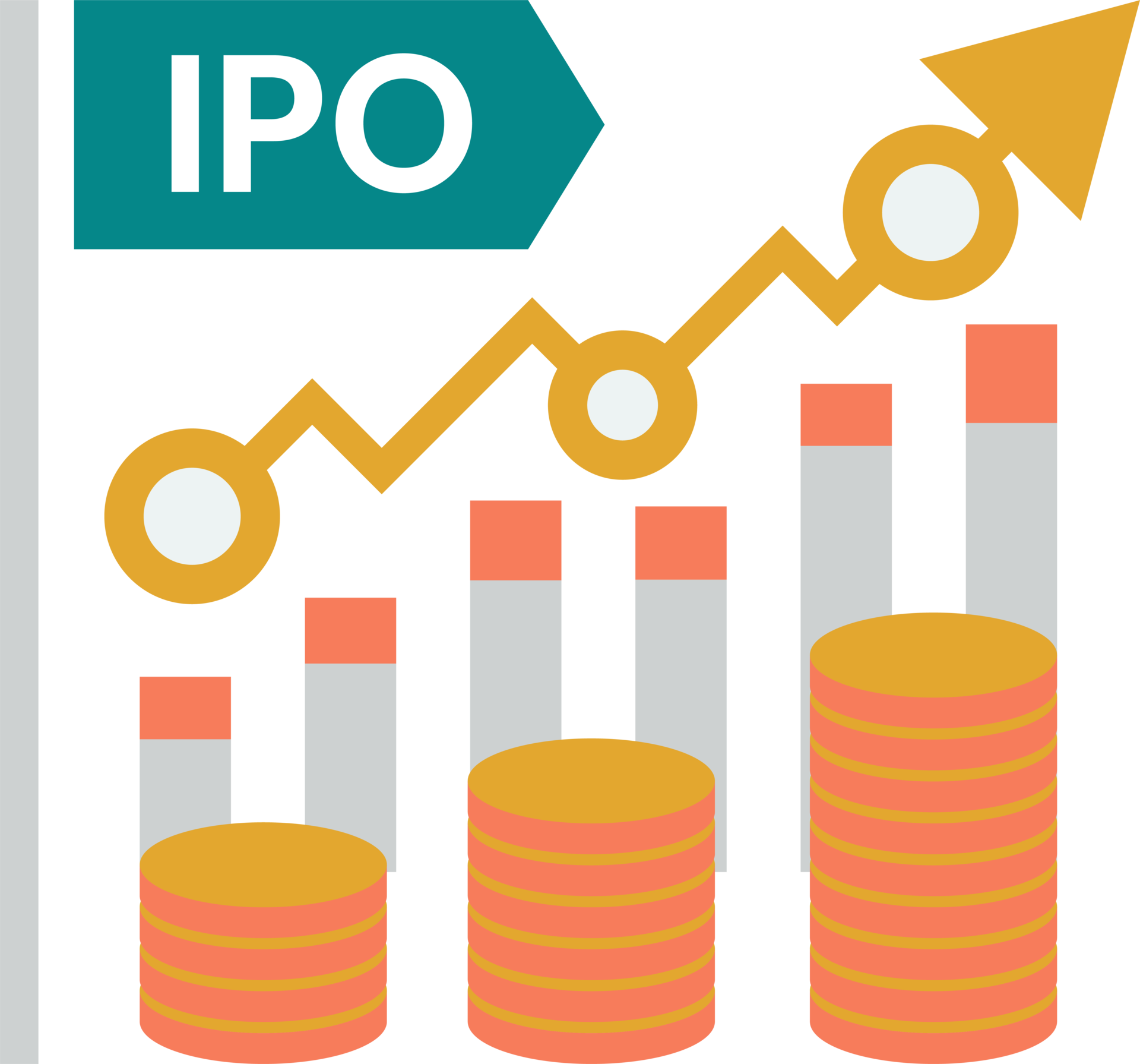 Stocks And Graphs Illustration In Minimal Style 13399447 Png