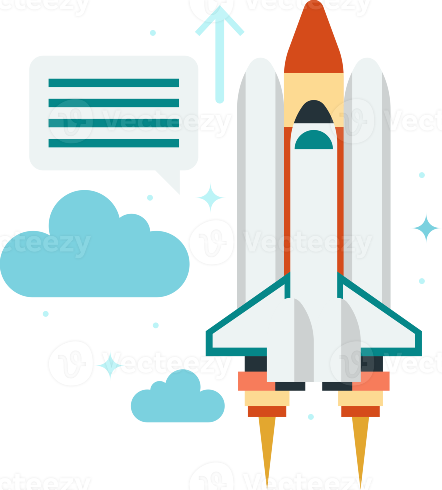 rocket illustration in minimal style 13399522 PNG