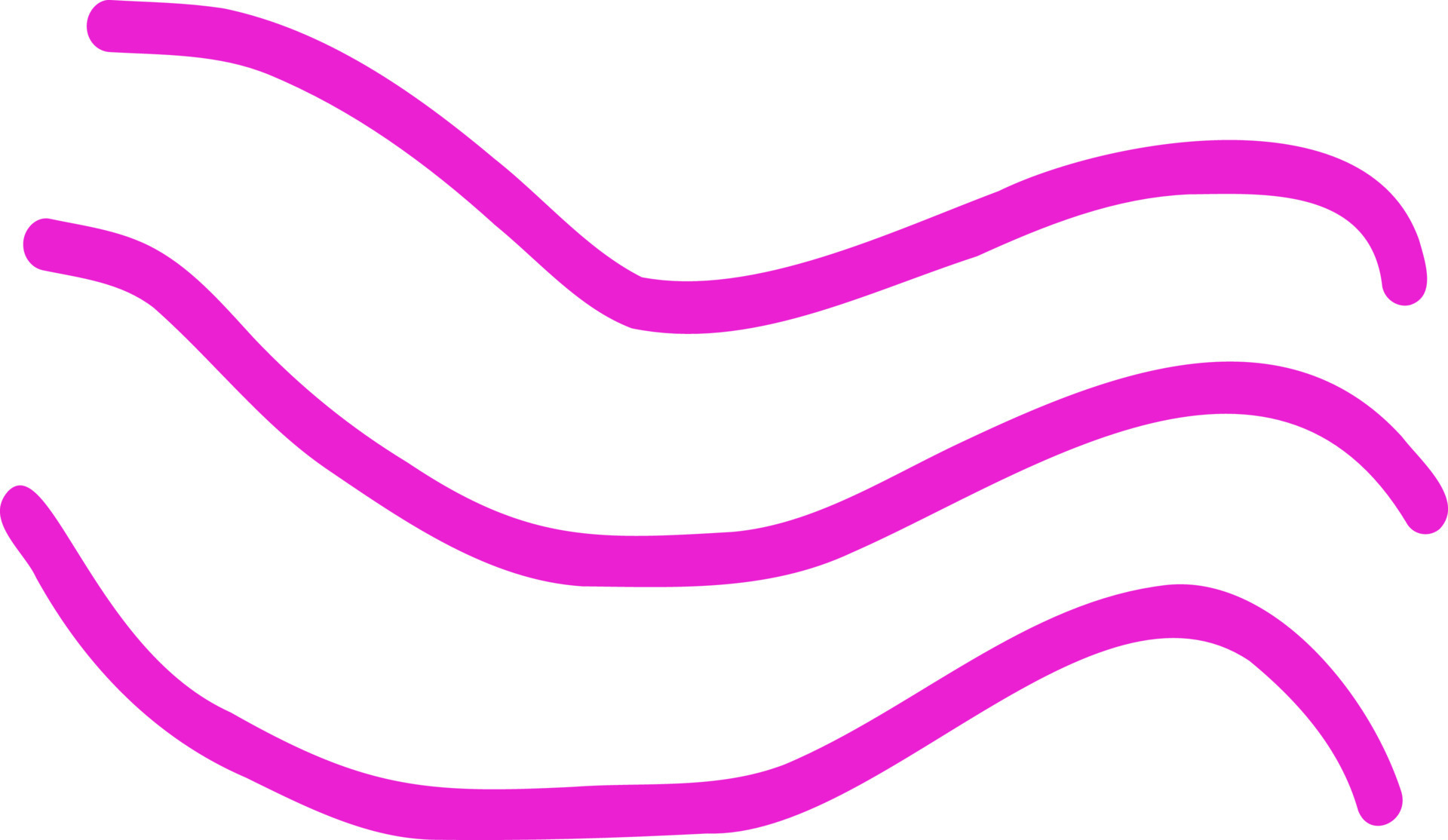 Lines of wavy pink flowers. 13400395 Vector Art at Vecteezy