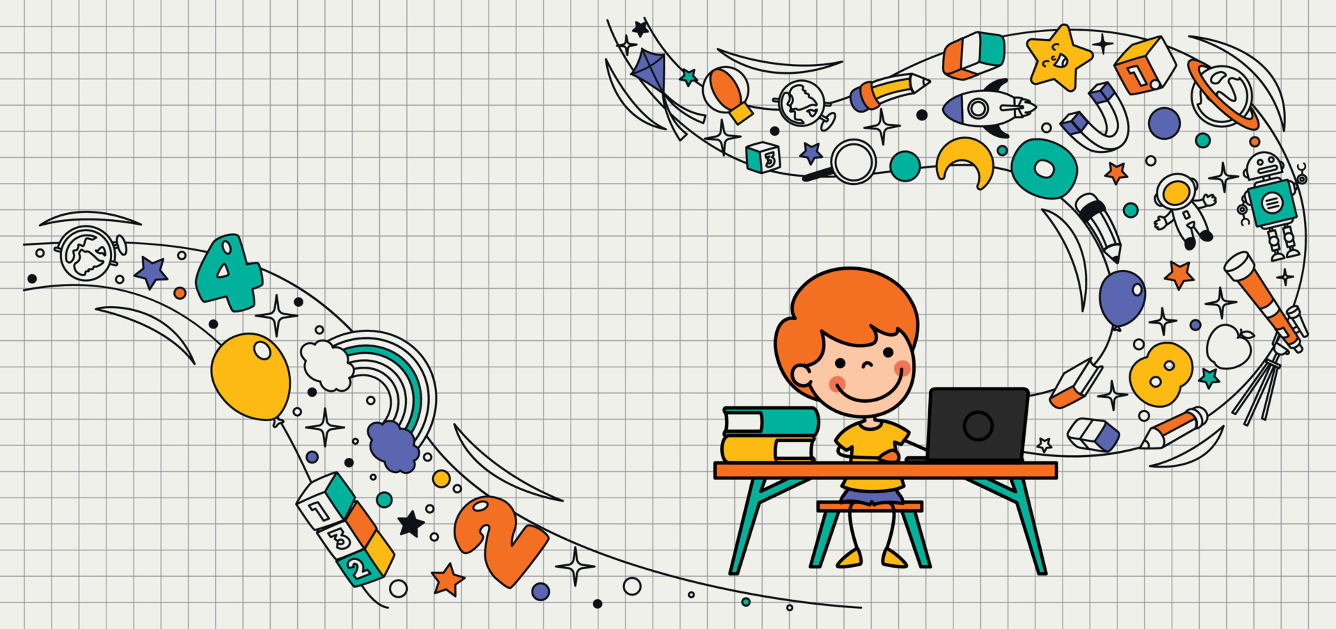 Hand Drawn Funny Cartoon Student 13400579 Vector Art at Vecteezy