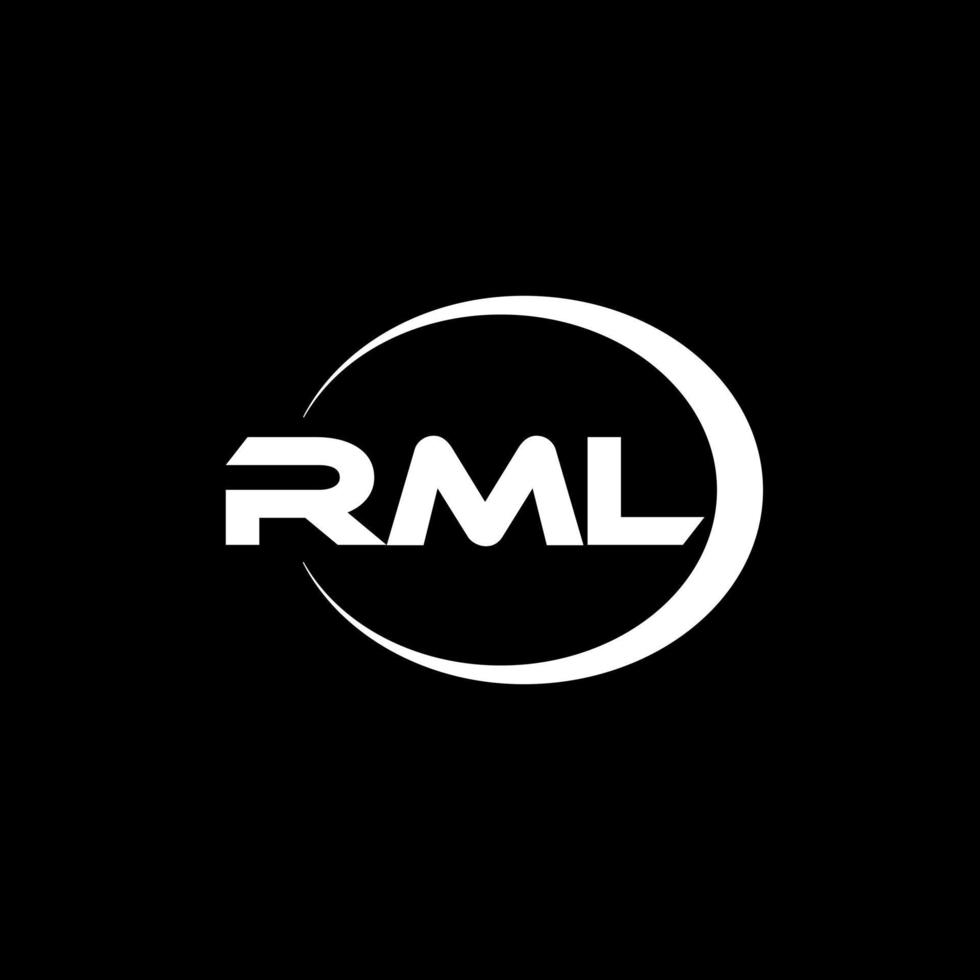 Rml Letter Logo Design In Illustration Vector Logo Calligraphy Designs For Logo Poster