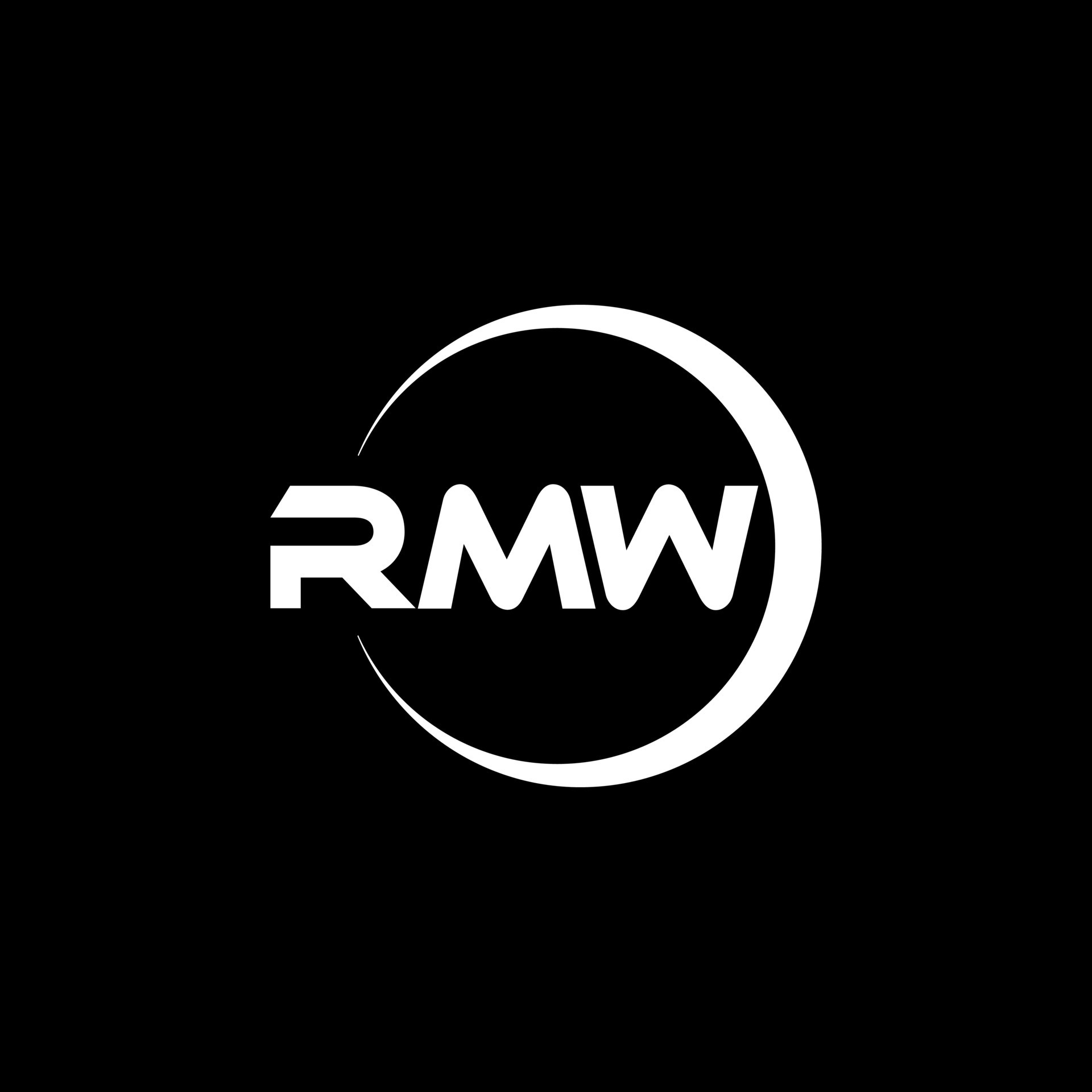 diseño de logotipo de letra rmw en ilustración. logotipo vectorial, diseños de caligrafía para ...
