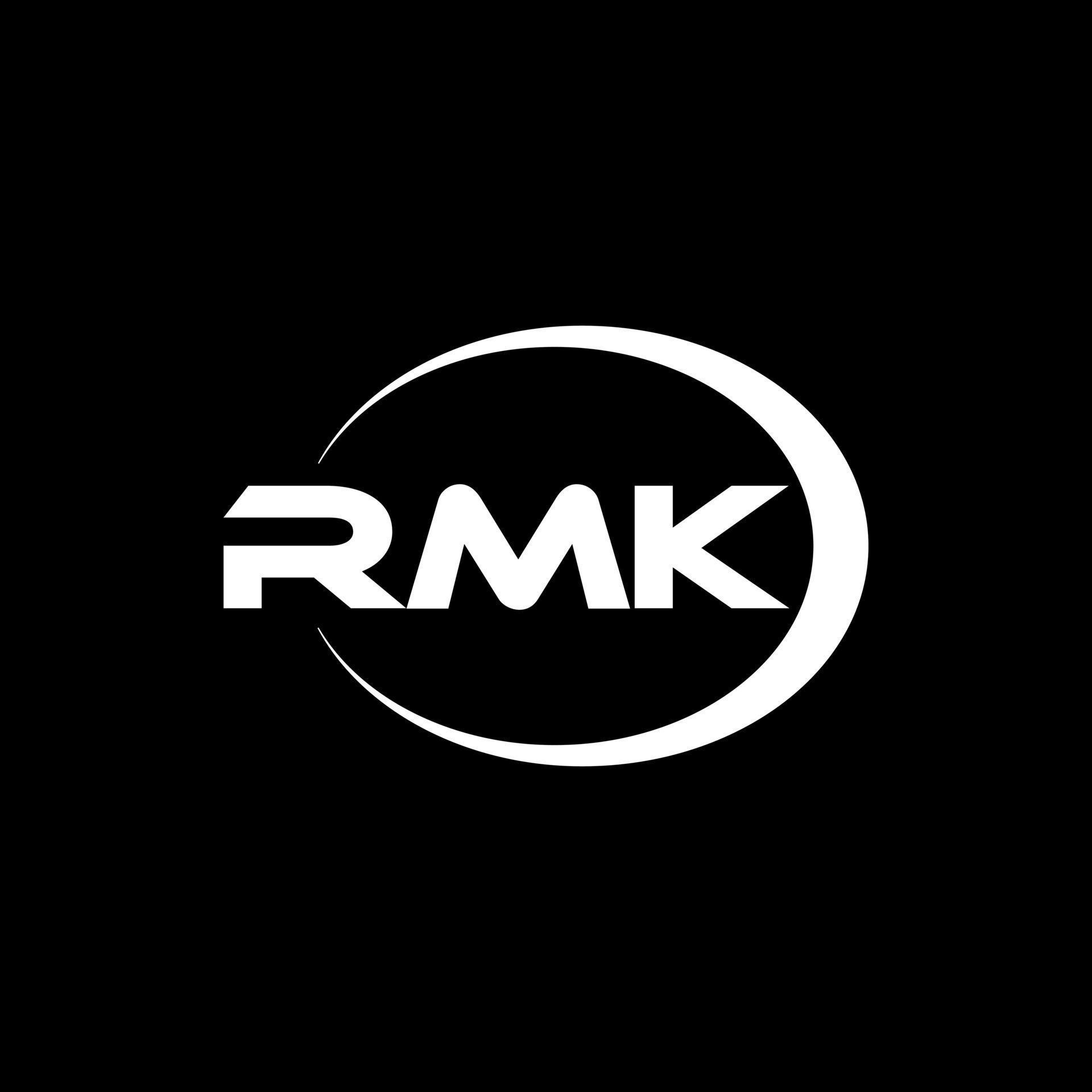 RMK letter logo design in illustration. Vector logo, calligraphy designs for logo, Poster ...