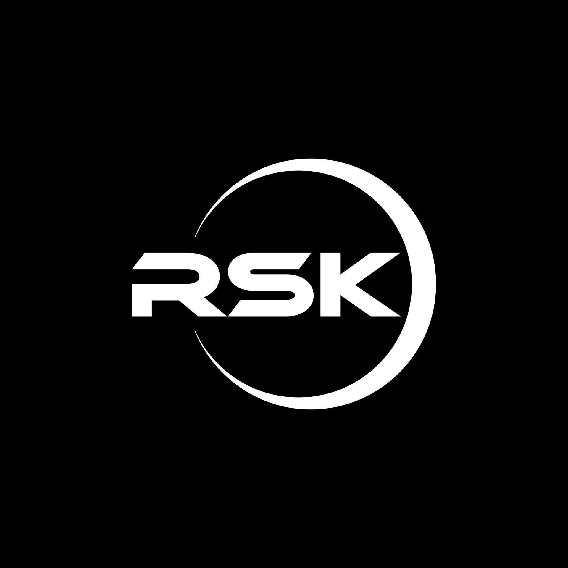 diseño de logotipo de letra rsk en ilustración. logotipo vectorial, diseños de caligrafía para ...