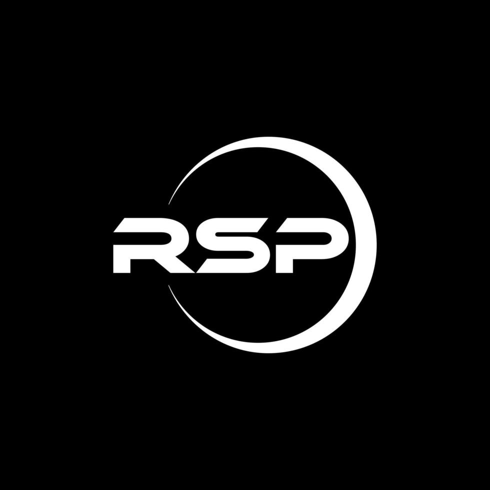 diseño del logotipo de la letra rsp en la ilustración. logotipo vectorial, diseños de caligrafía ...