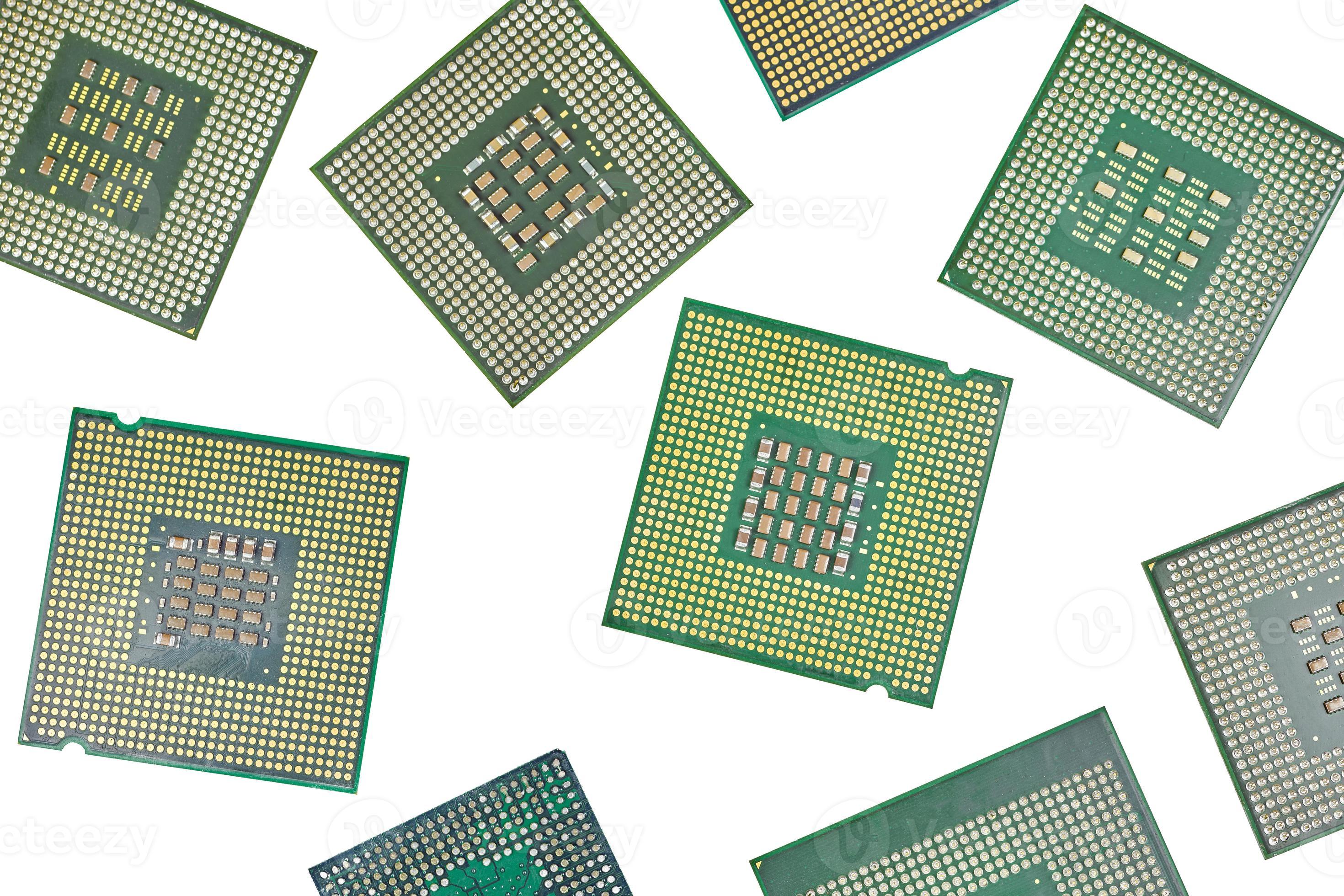 Bunch of CPU, central processor units, isolated background 13406538 Stock Photo at Vecteezy