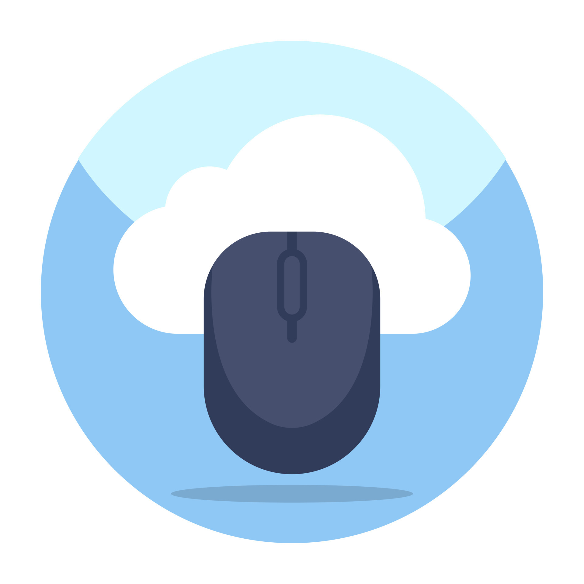 Conceptualizing Flat Design Icon Of Cloud Mouse 13407228 Vector Art At